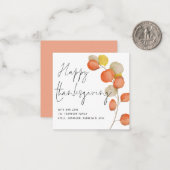 MINI Autumn Leaves Script Happy Thanksgiving Card | Zazzle