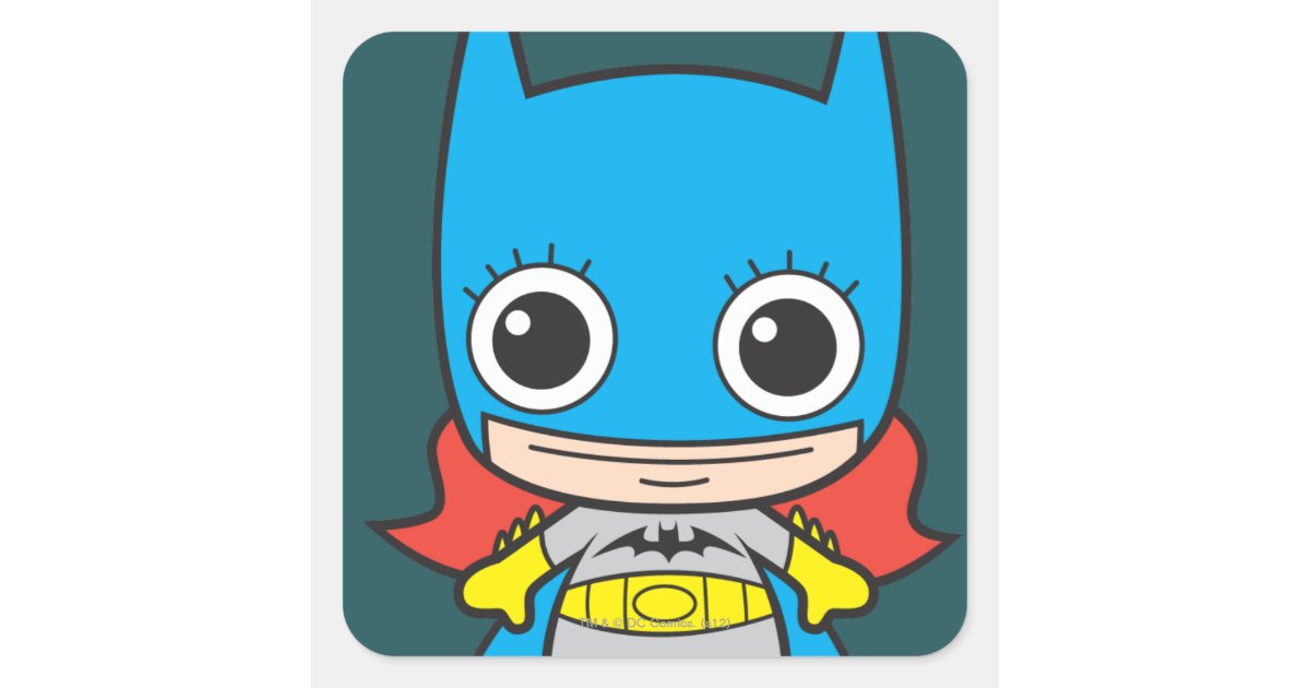 Mini Batgirl Square Sticker | Zazzle
