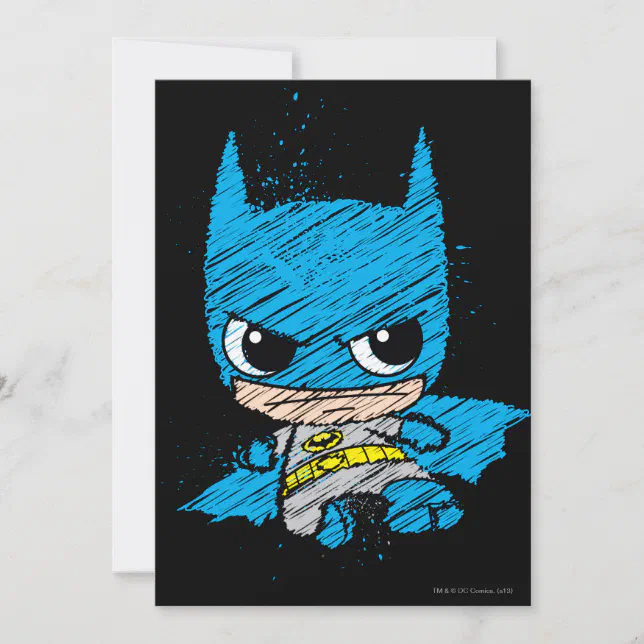 Mini Batman Sketch | Zazzle