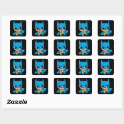 Mini Batman Sketch Square Sticker | Zazzle