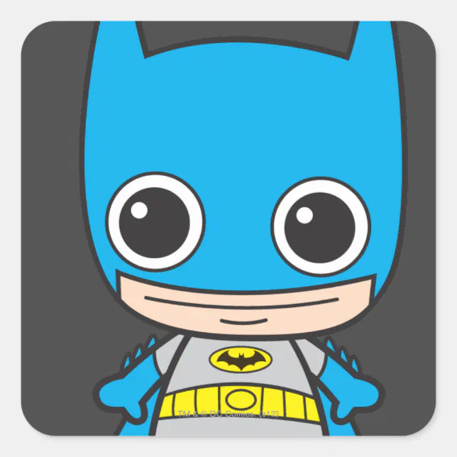 Mini Batman Square Sticker | Zazzle