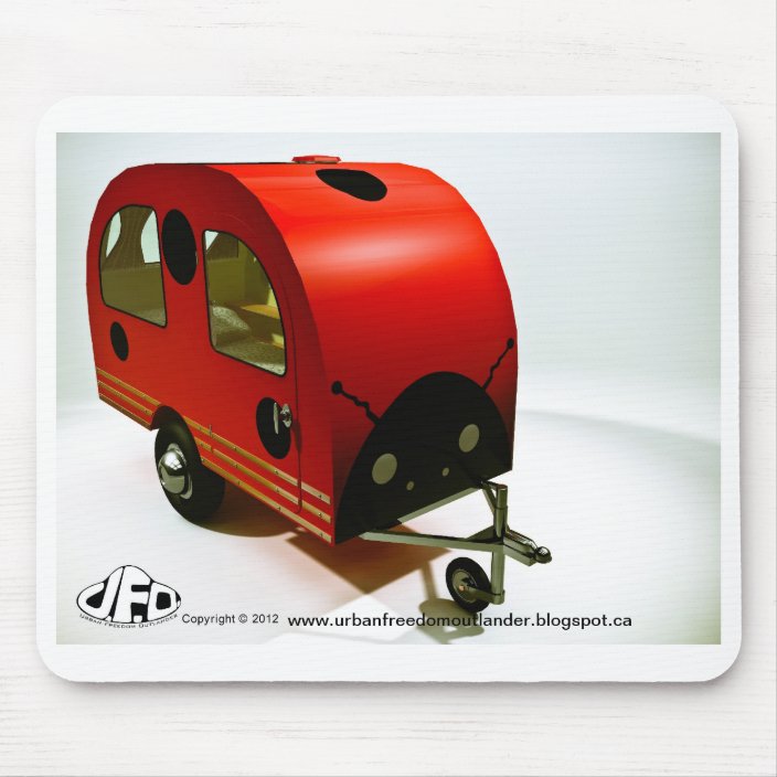 Mini Bike Camper Ladybug style Mousepad | Zazzle.com