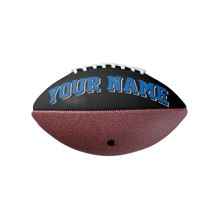 Mini BLACK BLUE SILVER GRAY Personalized Football | Zazzle.com