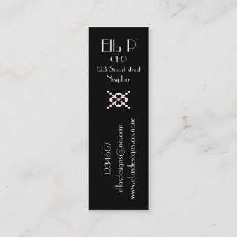 Mini Black simple design business card | Zazzle