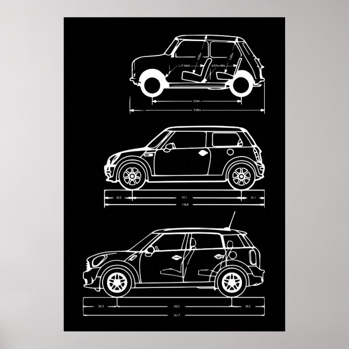 Mini - Blueprint poster | Zazzle.com