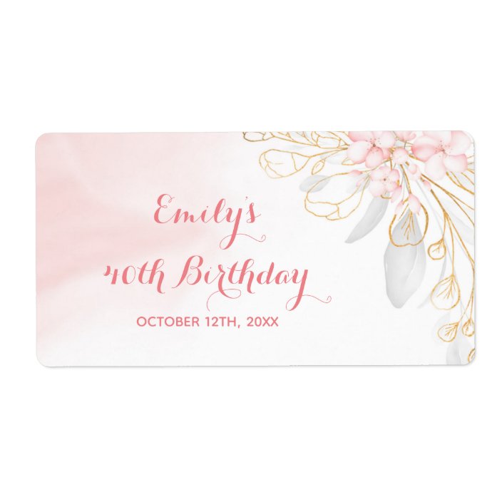 Mini champagne bottle label confetti birthday | Zazzle.com