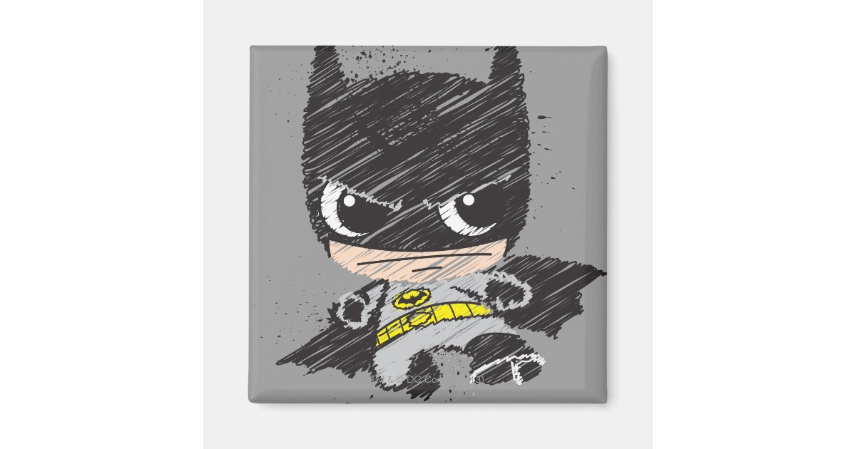 Mini Classic Batman Sketch Magnet | Zazzle