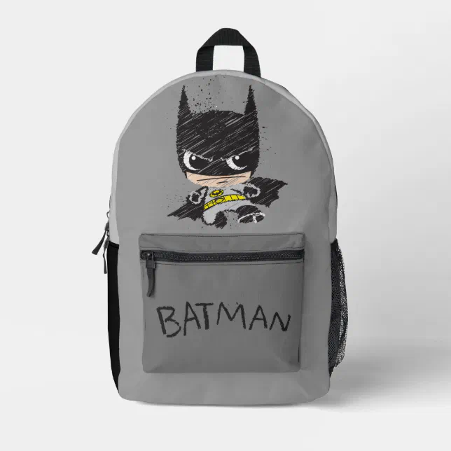 Mini Classic Batman Sketch Printed Backpack | Zazzle
