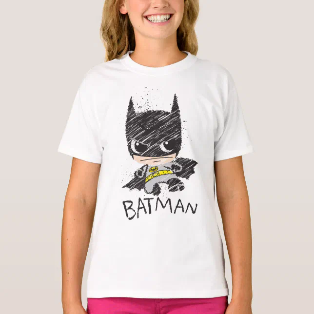 Mini Classic Batman Sketch T-Shirt | Zazzle