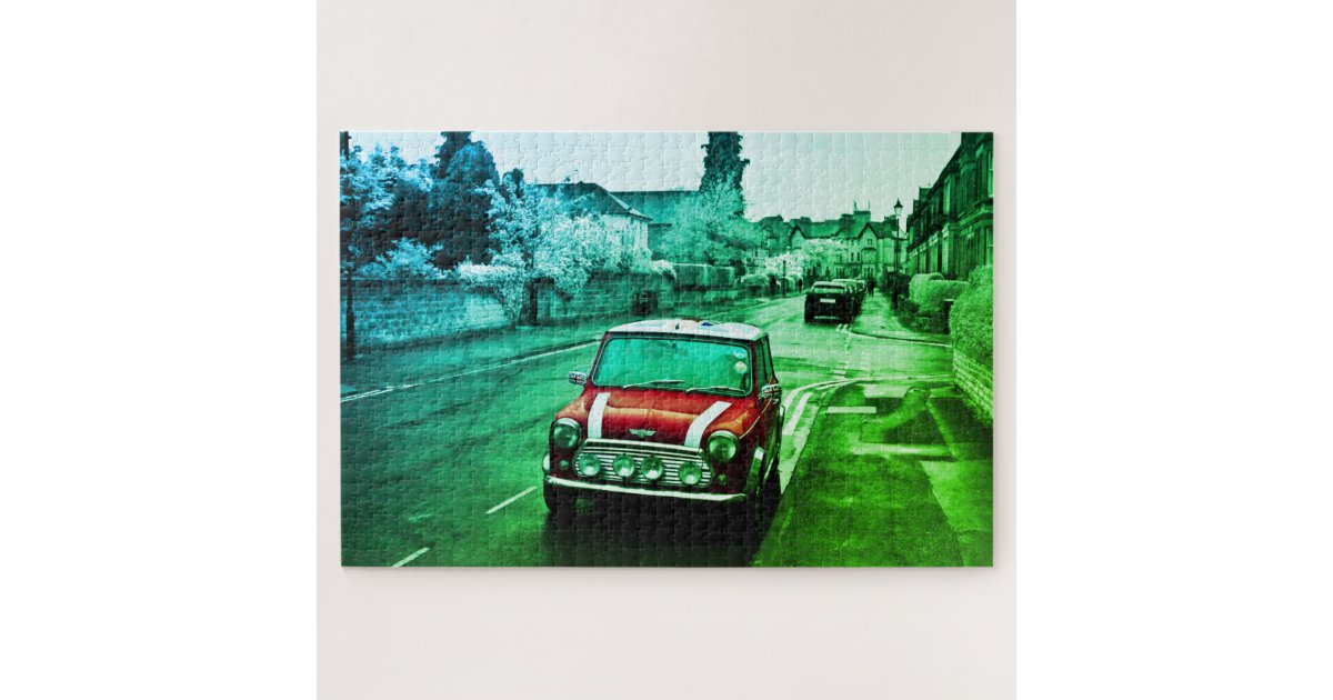 Mini Cooper Puzzle JowannaArt | Zazzle