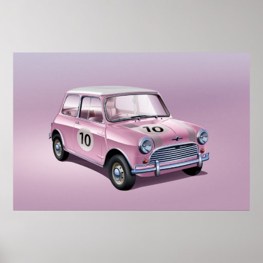 Mini Cooper S Poster pink | Zazzle