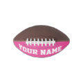 Mini DARK PINK AND WHITE Personalized Football | Zazzle