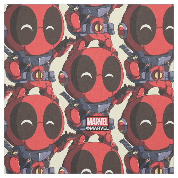 Mini Deadpool Imposter Pattern Fabric | Zazzle