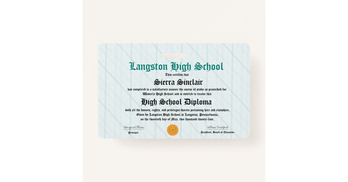 Mini Diploma - Packet Size Badge | Zazzle