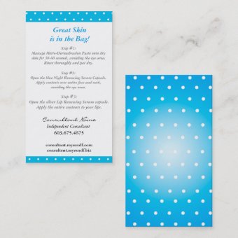 Mini Facial Instruction Card | Zazzle