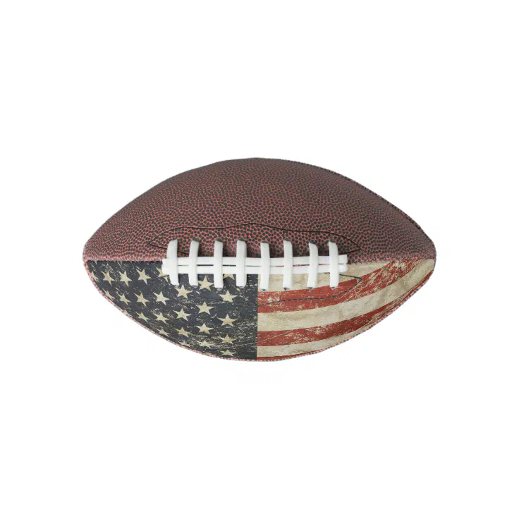 Mini Football with USA flag | Zazzle