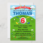 Mini Golf Putt Putt Boys Birthday Party Invitation | Zazzle