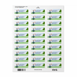 Mini Golf WIndmill Return Address Label | Zazzle