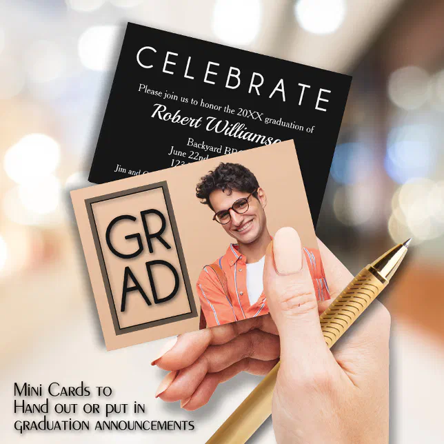 MINI Grad Photo Invitations | Zazzle