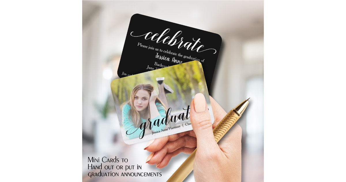 MINI Graduate Photo Invitation Cards | Zazzle