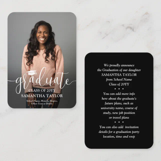 Mini Graduation Announcement Photo Invitation | Zazzle