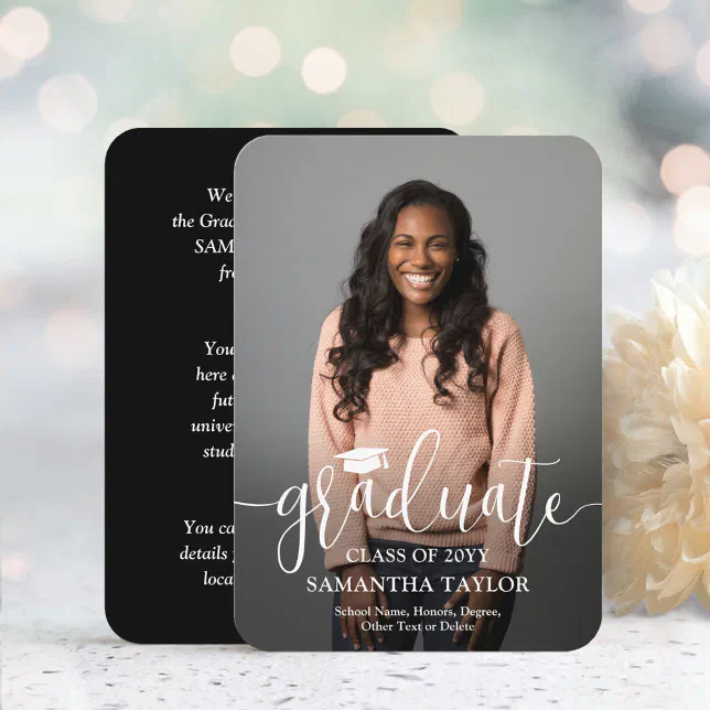 Mini Graduation Announcement Photo Invitation | Zazzle