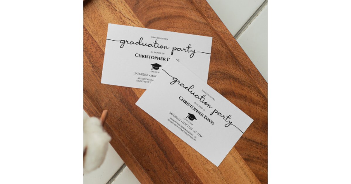 Mini Graduation Invite, Class of 2024 Graduation Enclosure Card | Zazzle