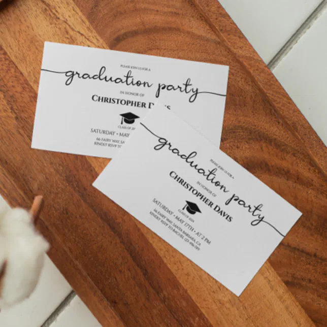 Mini Graduation Invite, Class of 2024 Graduation Enclosure Card | Zazzle