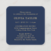 Mini Graduation Party Invitation Navy & Gold Card | Zazzle