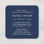 Mini Graduation Party Invitation Navy & White Card | Zazzle