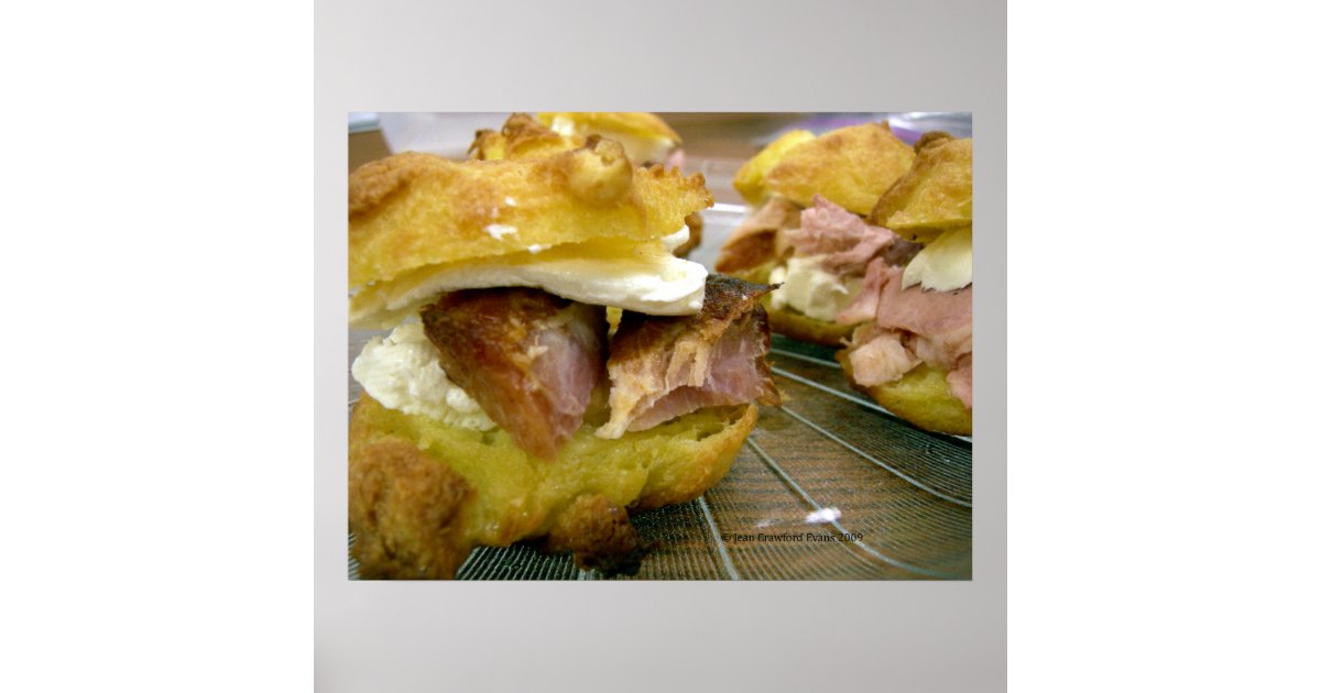 Mini ham & cheese sammies poster | Zazzle