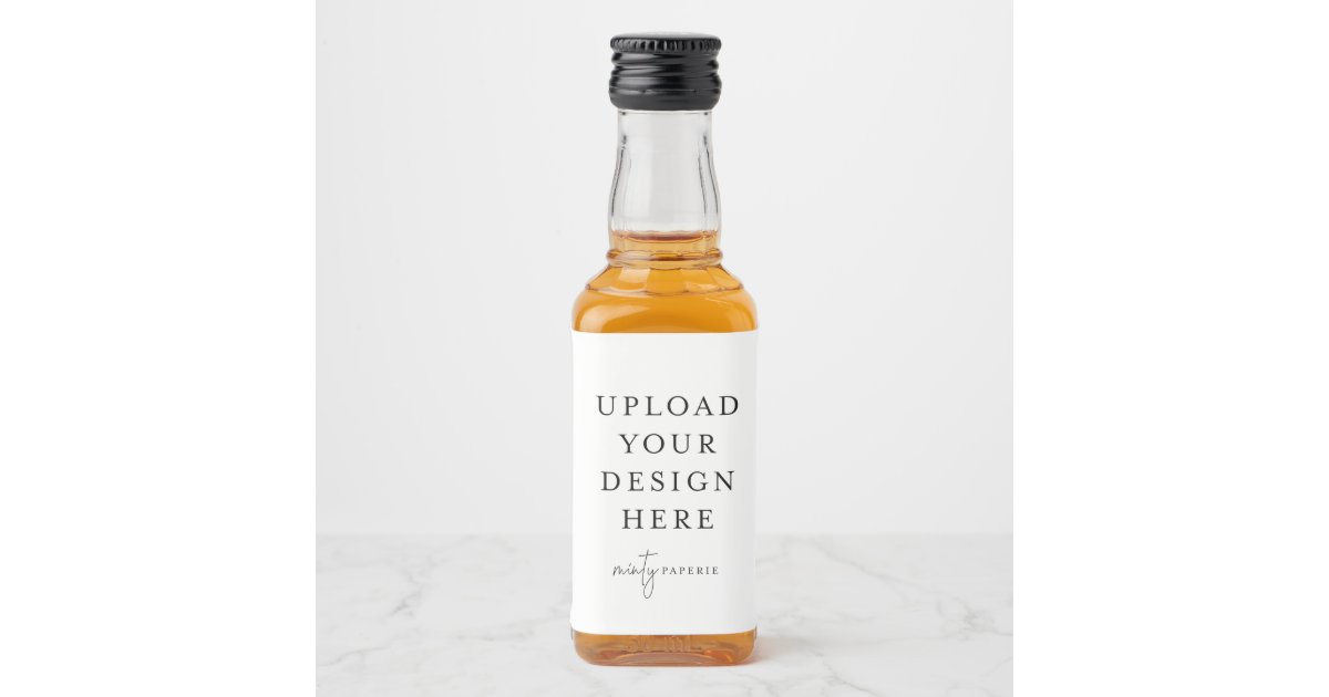 Mini Liquor Bottle Labels 3" x 2" (set of 10) | Zazzle