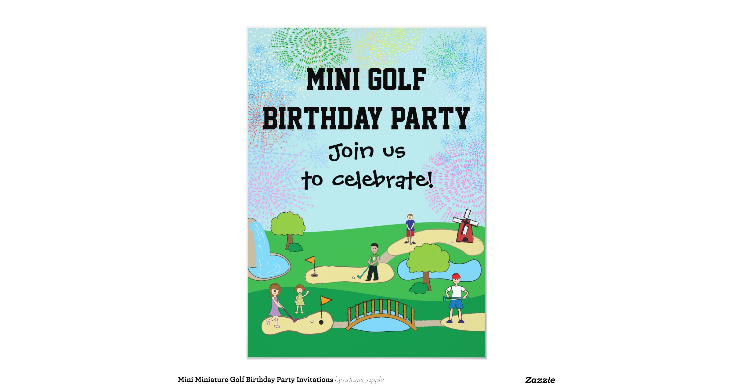 mini_miniature_golf_birthday_party_invitations ...