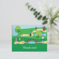 Mini Miniature Golf Birthday Thank You Postcard | Zazzle