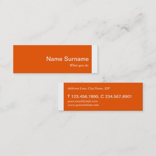 Mini Modern Profile Business Card Template | Zazzle