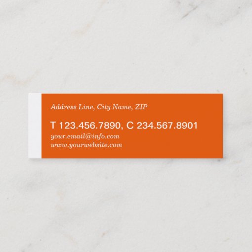 Mini Modern Profile Business Card Template | Zazzle
