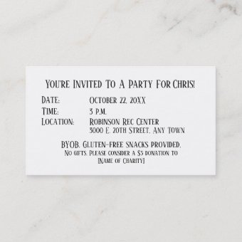 Mini Party Invitation Reminder Template | Zazzle