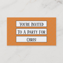 Mini Party Invitation Reminder Template | Zazzle