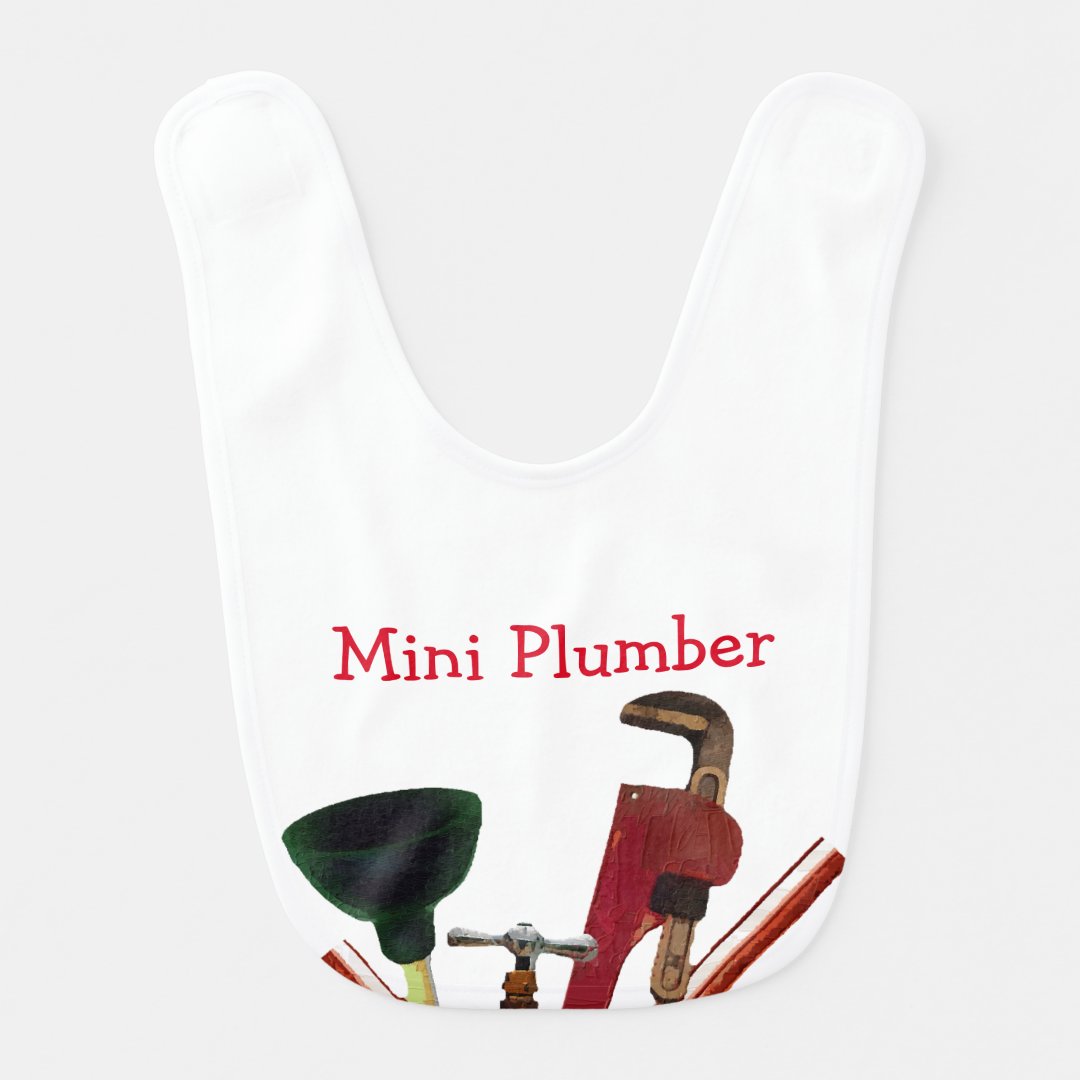 Mini Plumber Baby Bib | Zazzle