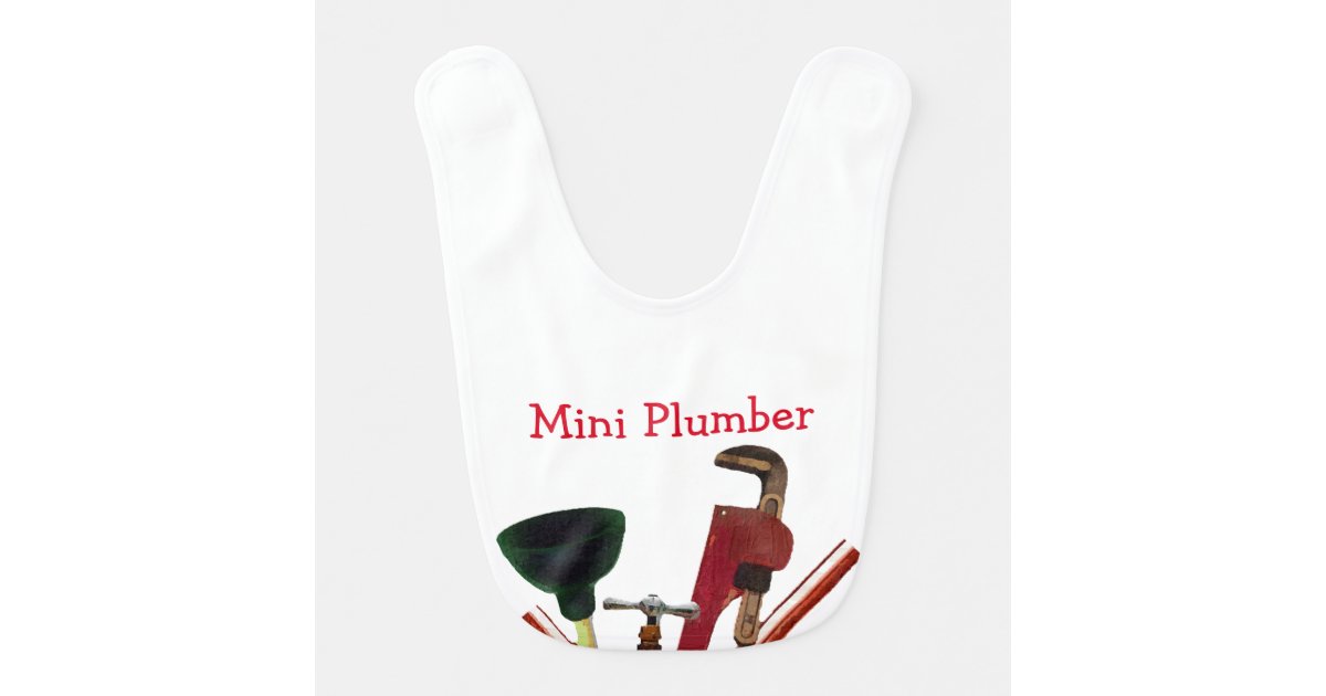 Mini Plumber Baby Bib | Zazzle