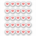 Mini Red Hearts Stickers Set | Zazzle