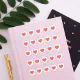 Mini Red Hearts Stickers Set | Zazzle