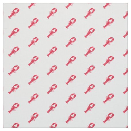 Lobster Print Fabric | Zazzle