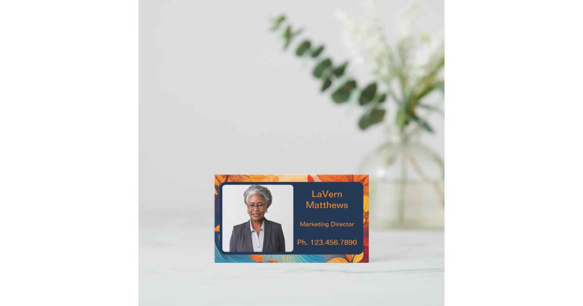 Mini Resume Card | Networking Card Fall Colors | Zazzle