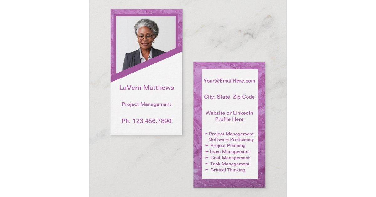 Mini Resume Card | Networking Card Pink | Zazzle