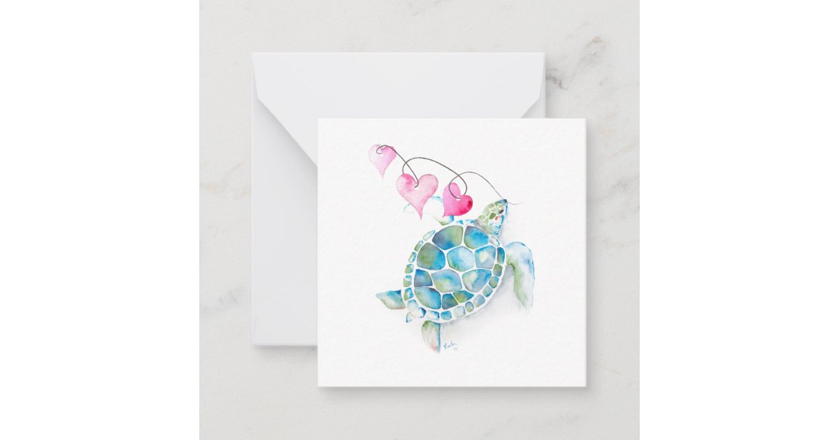 Mini Sea Turtle Valentines Day Cards | Zazzle