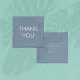Mini Simple Dusty Blue Thank You Square Note Card | Zazzle