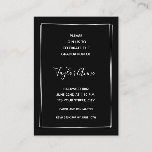 MINI Size 3.5" X 2.5" Photo Graduation Invitations | Zazzle