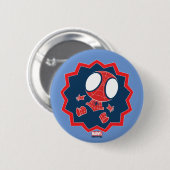 Mini Spider-Man in Callout Graphic Pinback Button | Zazzle