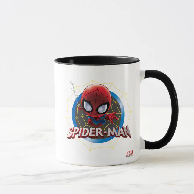 Mini Stylized Spider-Man in Web Mug | Zazzle